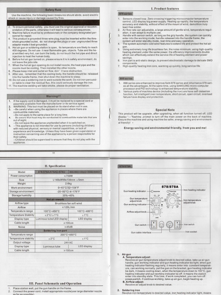 SMD Rework Station Saike 898D | PDF