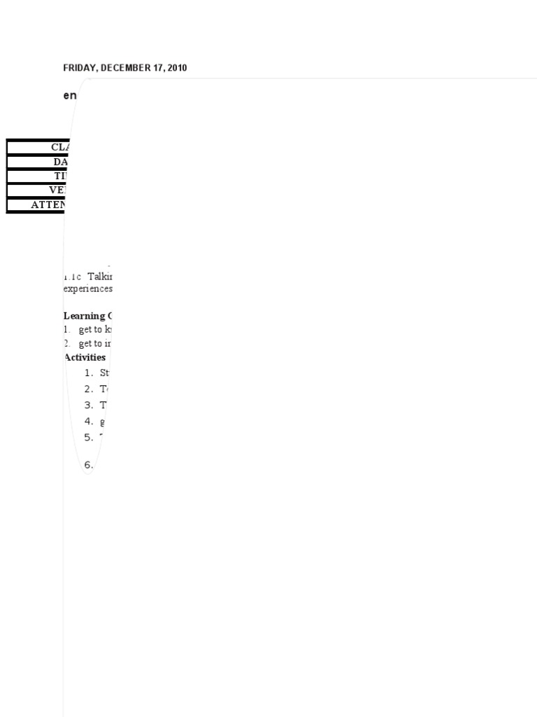 Form 4 Lesson Plan | Lesson Plan | Pedagogy