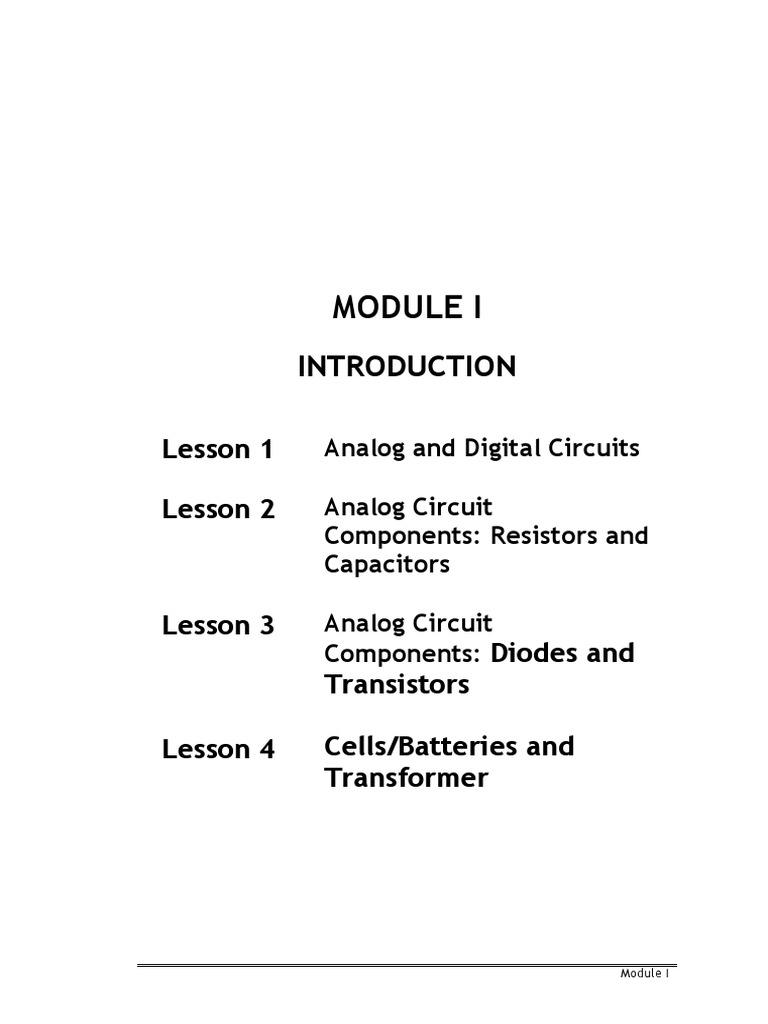 ITPE-101-Digital-Electronics - Module 1 | PDF | Bipolar Junction Transistor | Resistor