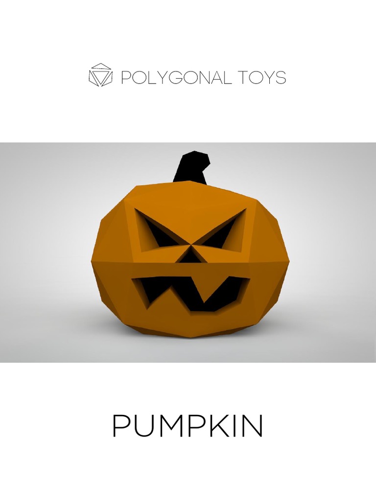 Pumpkin Polygonal Toy Instructions | PDF | Adhesive | Manufactured Goods