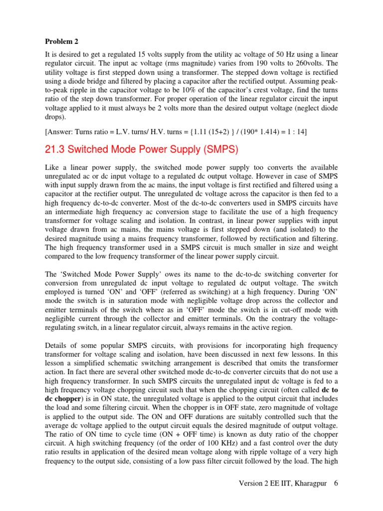 6 - L-21 (DP) (Pe) ( (Ee) Nptel) | PDF | Rectifier | Power Supply