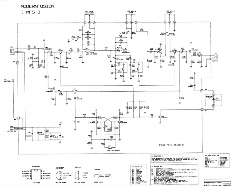 Ibanez mf5 Modern Fusion Schematic | PDF