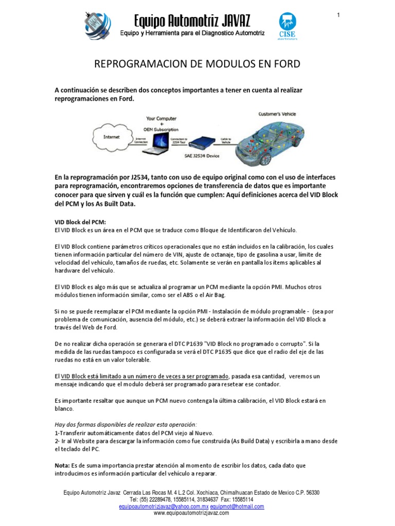 Reprogramación de Módulos Ford | PDF | Informática | Ciencias de la ...