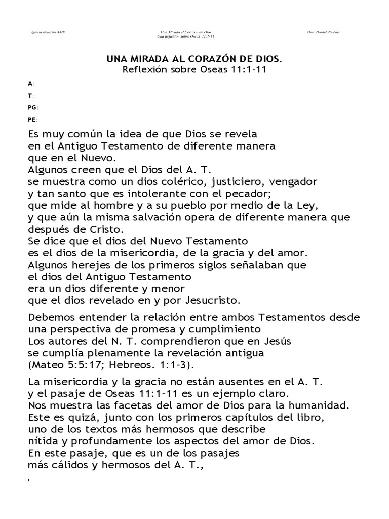5 Análisis Oseas 11 1 Al 11 | PDF | Amor | Dios