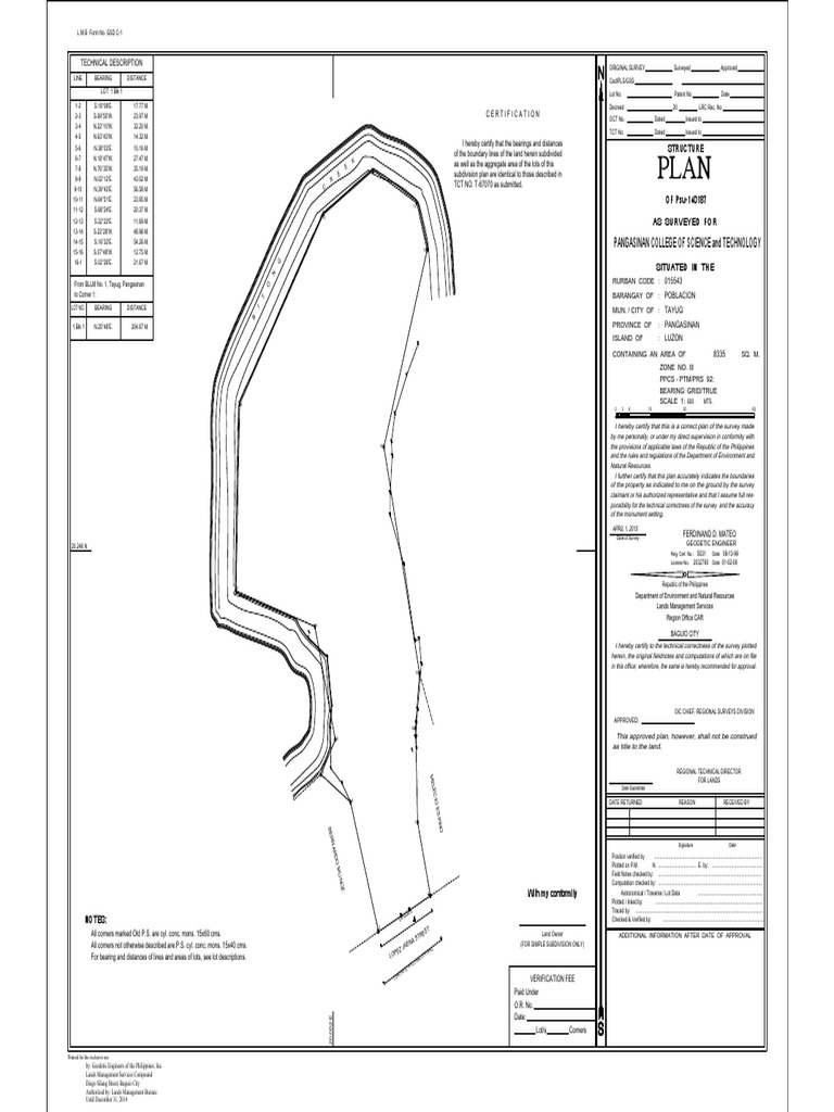 Lot Plan-1 | PDF | Surveying | Geophysics