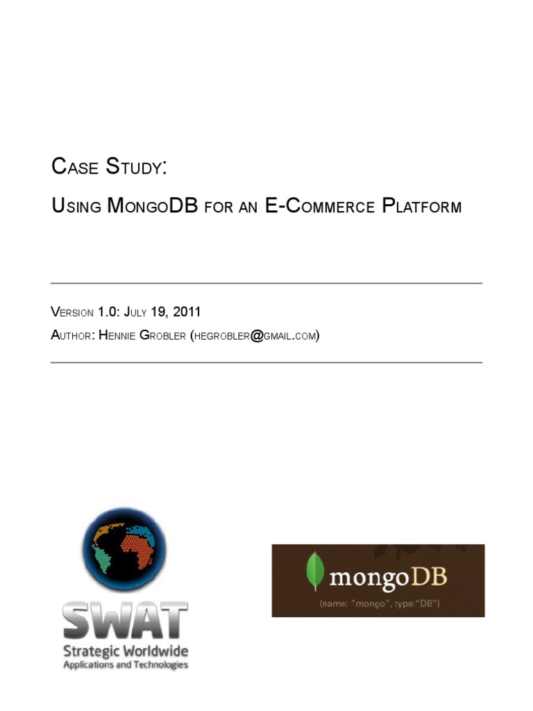 Case Study: Using MongoDB For An E-Commerce Platform | PDF | Mongo Db | Database Index