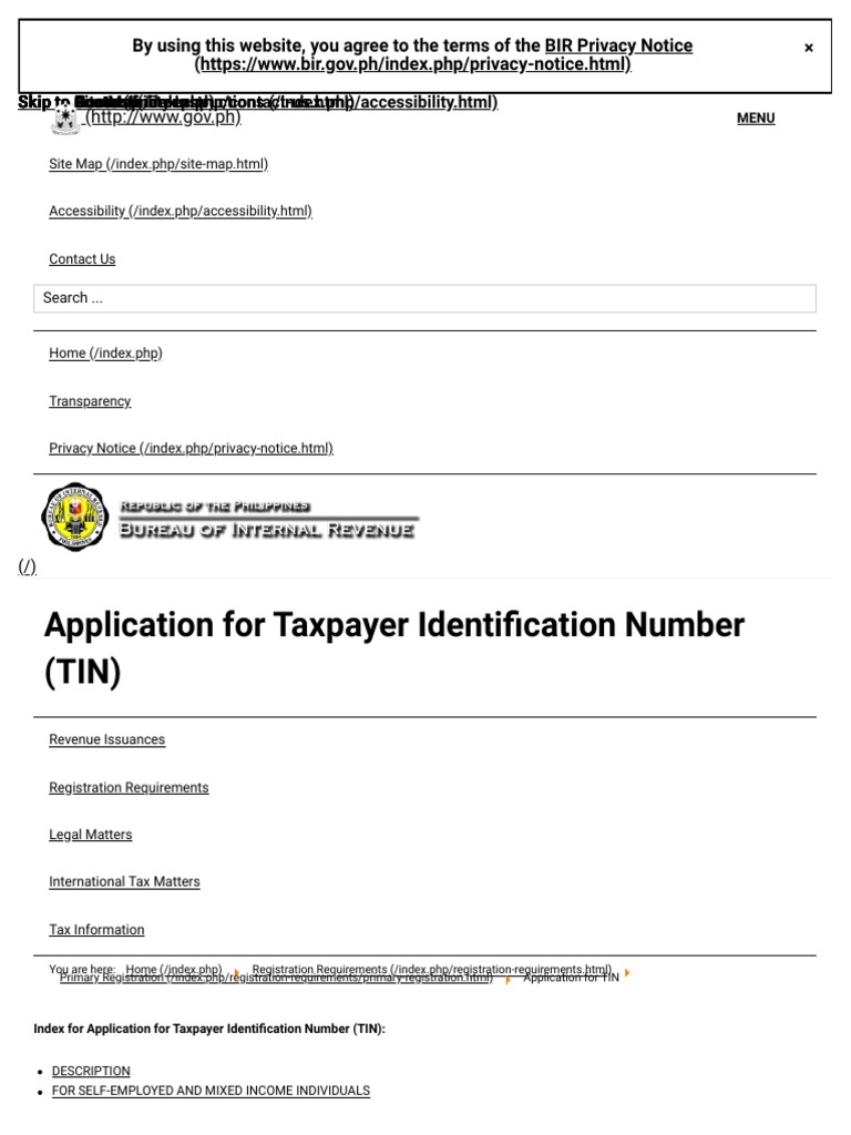 Application for Taxpayer Identification Number | PDF | Identity Document | Taxes