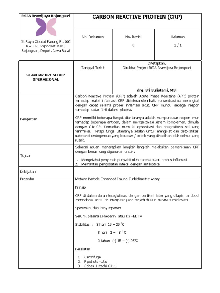 Carbon Reactive Protein Crp Pdf