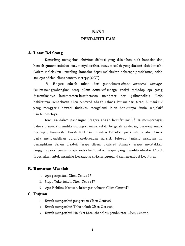 Bab 1,2, Dan 3clien Centerd | PDF