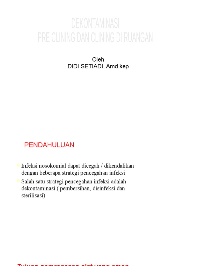 Materi Pre Cleaning | PDF