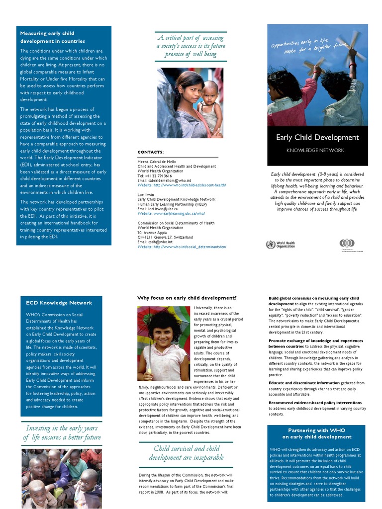 Ecd Brochure | PDF | Child Development | Relationships