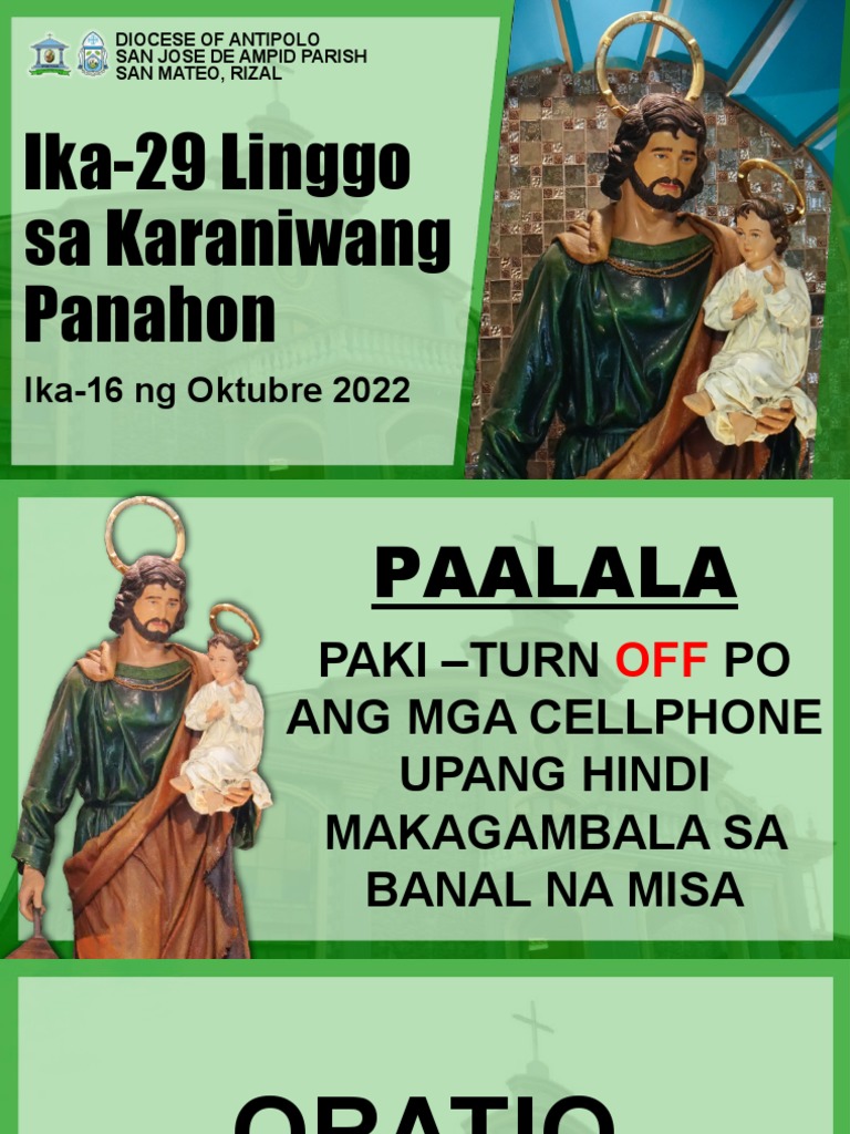 Oct 16 Sunday Tagalog | PDF