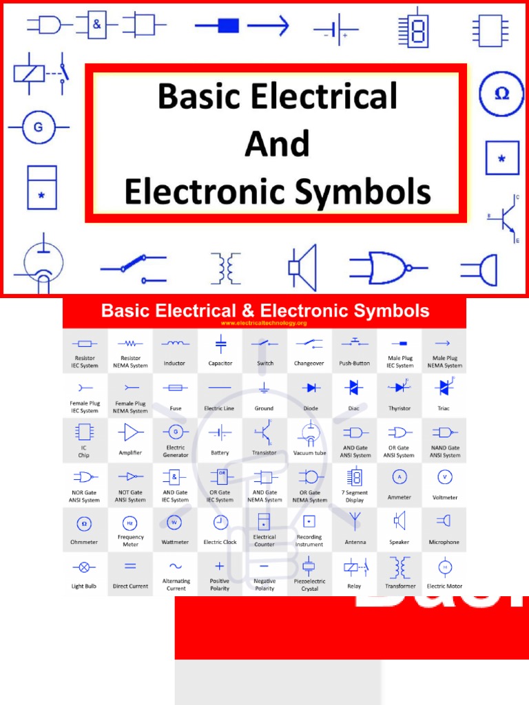 Basic Electrical and Electronic Symbol | PDF