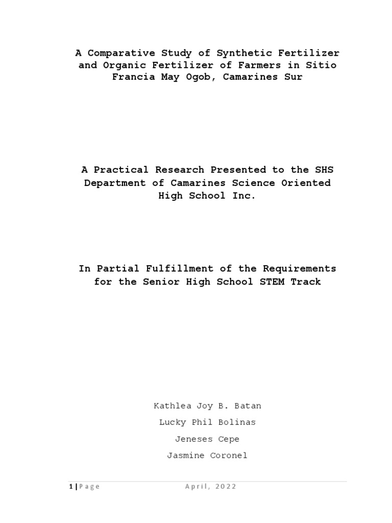 Research 2 | PDF | Fertilizer | Soil
