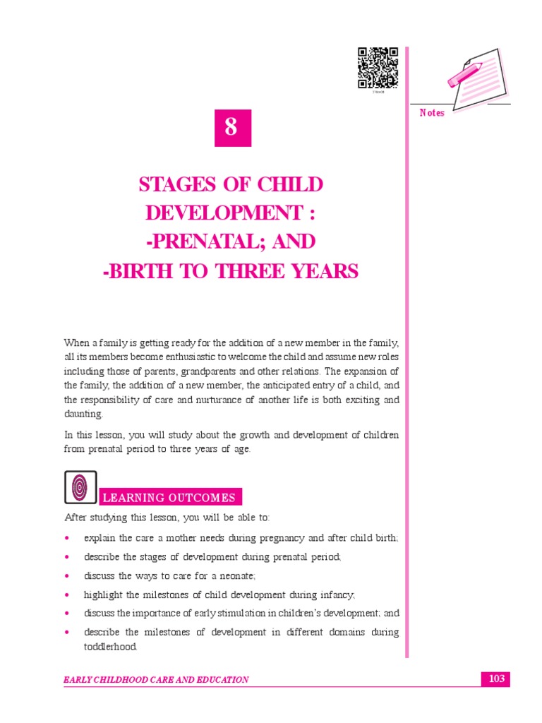 Stages of Child Development: - Prenatal and - Birth To Three Years ...