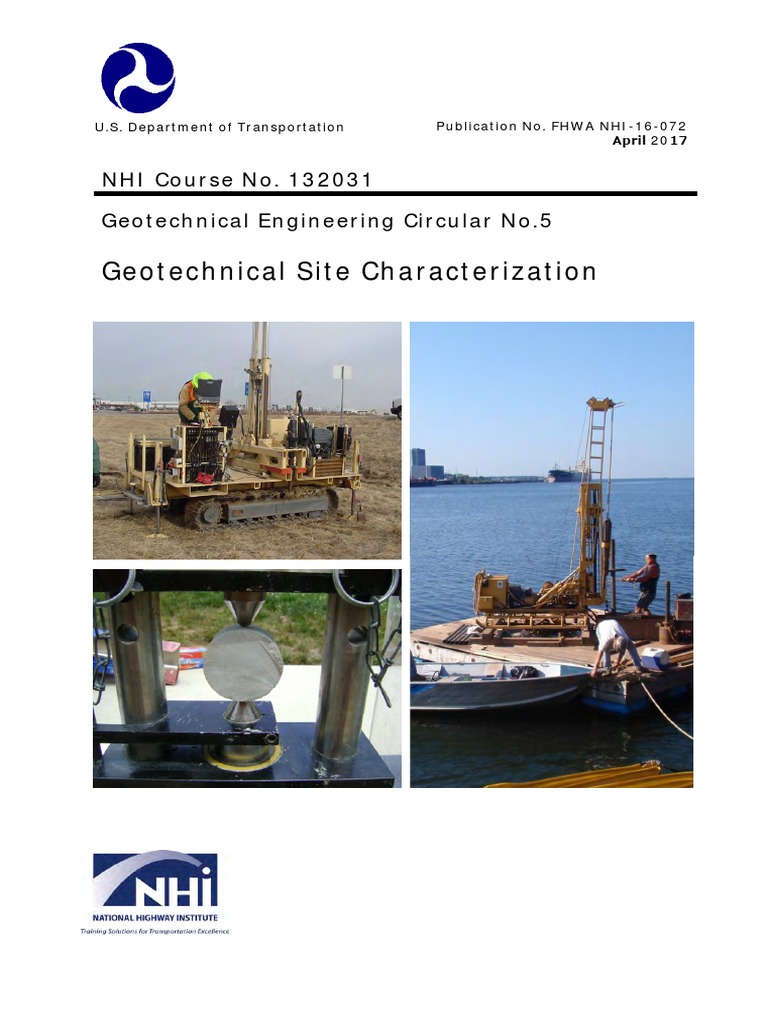 FHWA (2017) Geotechnical Site Characterization (001-032) | PDF | Soil ...