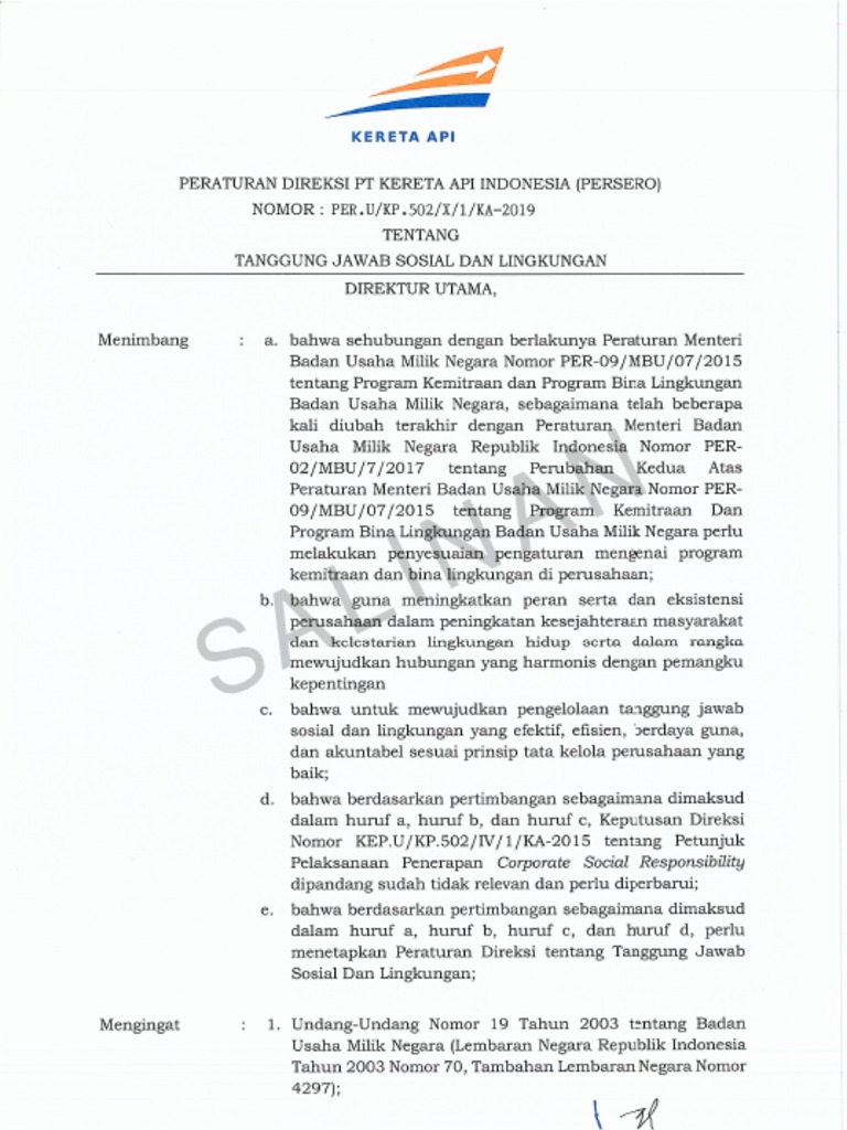 116 Peraturan Direksi TJSL | PDF