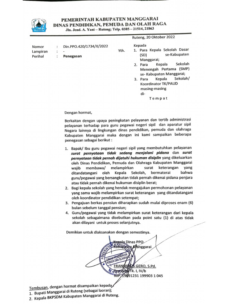 Surat Penegasan | PDF