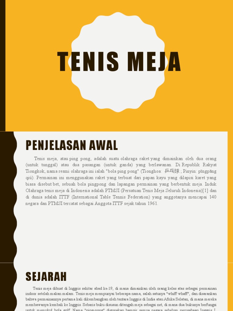 Tenis Meja | PDF