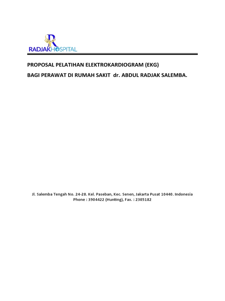 Proposal Pelatihan Ekg 2021 | PDF