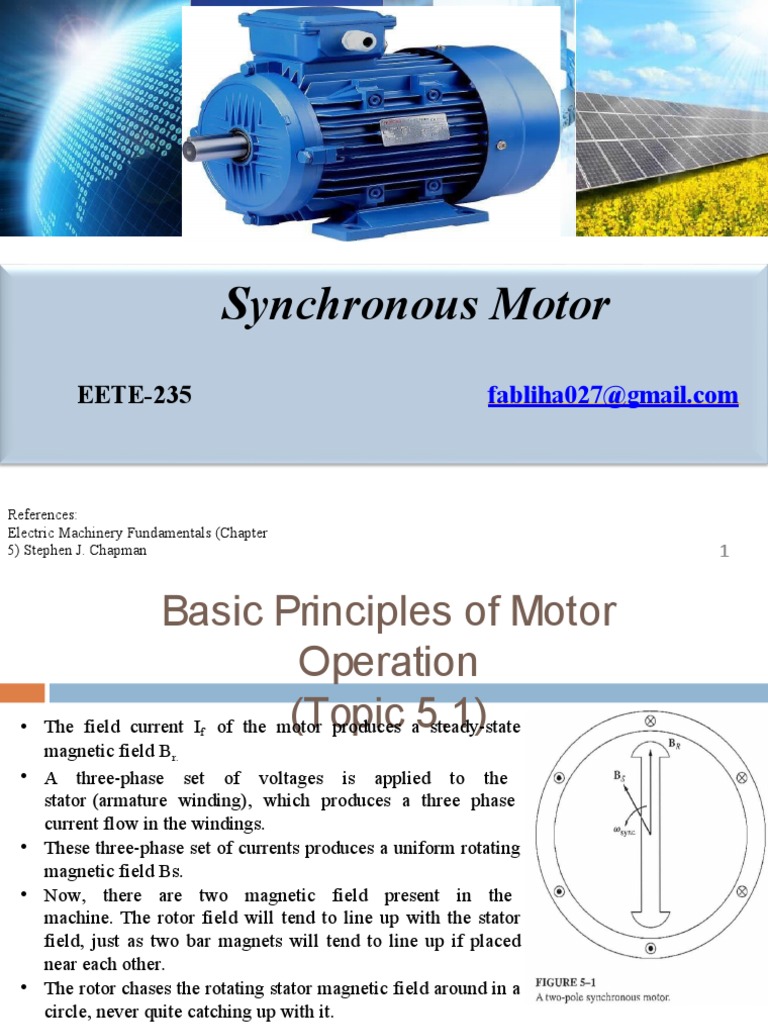 Synchronous Motor | PDF | Electric Motor | Electrical Equipment