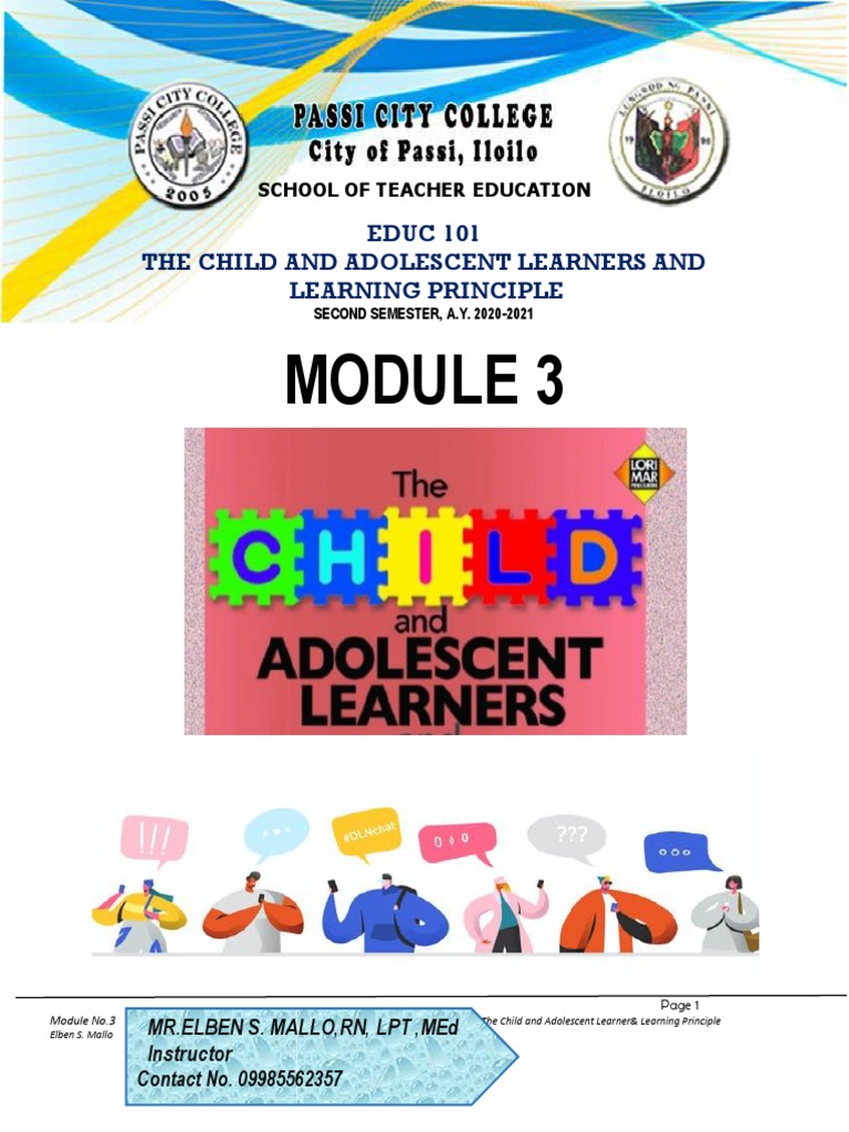 Educ 1 Module 3 PDF | PDF | Attention Deficit Hyperactivity Disorder | Visual Impairment