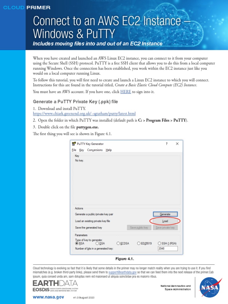 04 Connect To An AWS EC2 Instance - Windows and PuTTY | PDF | Computer File | Command Line Interface