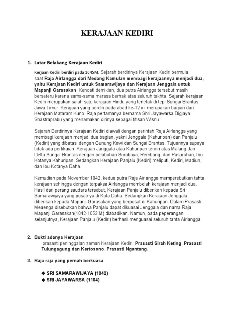 Kerajaan Kediri | PDF