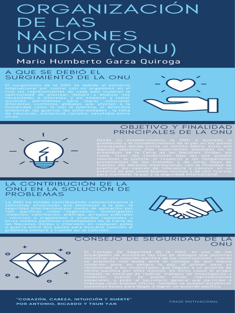 Organizacion de Las Naciones Unidas (Onu) | PDF | Naciones Unidas | Relaciones internacionales