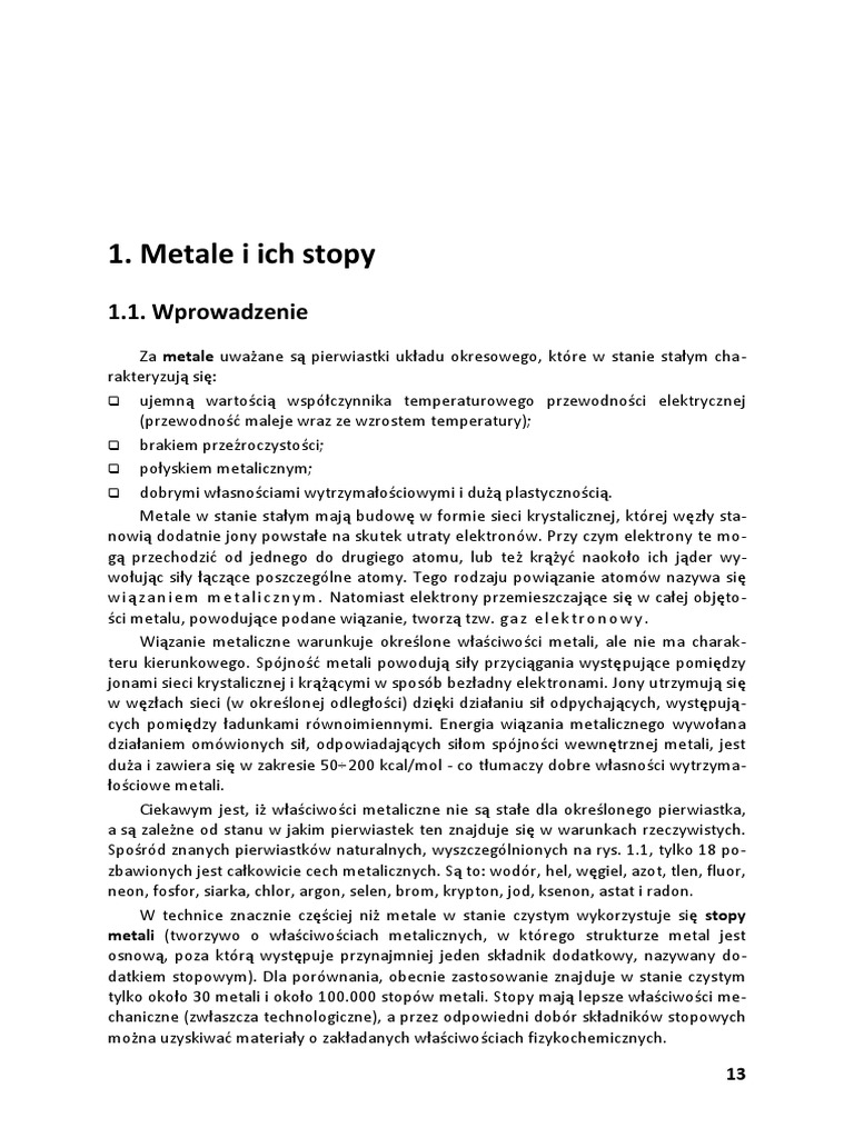 Podstawy Metalurgii I Odlewnictwa Zbigniew Pater. Strony 14 27256 321 | PDF