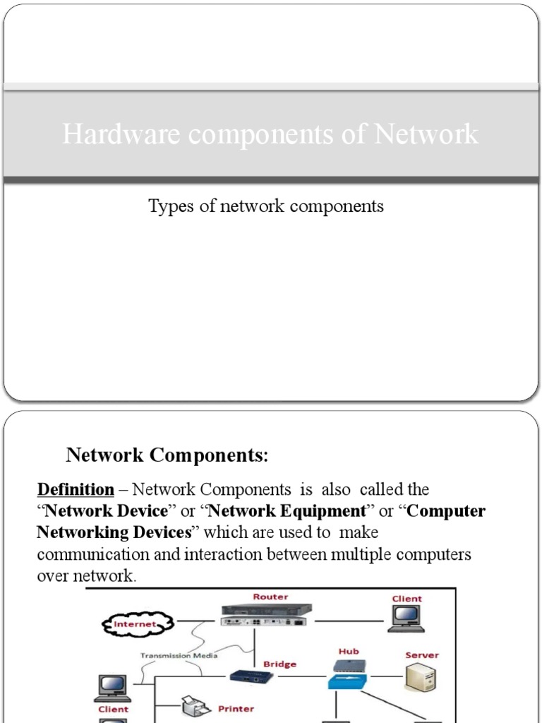 Hardware Componenets of Network | PDF | Computer Network | Network Switch