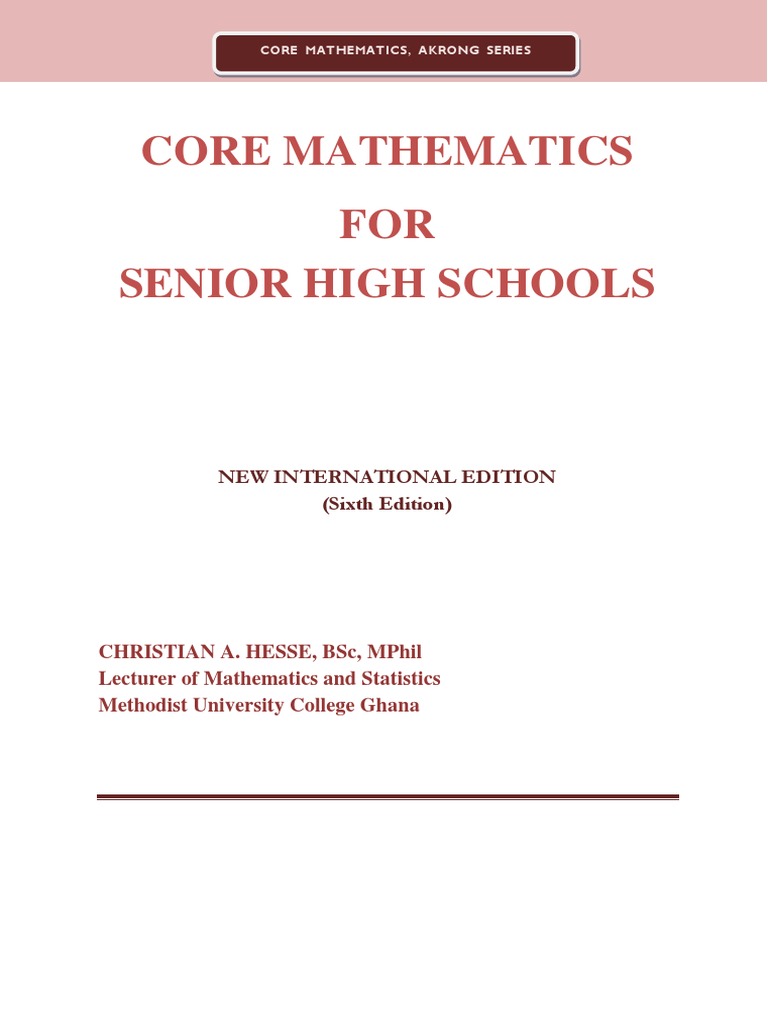Core Mathematics Akrong Series Core Math Pdf Equations Euclidean