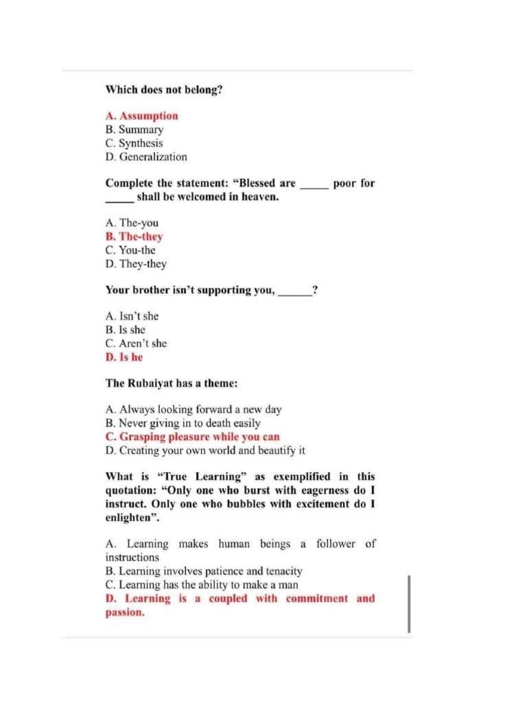 CSC English Reviewer | PDF