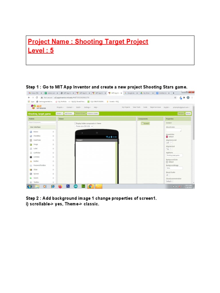 (New) Level 5 MIT App Inventor Shooting Target Project | PDF | Subroutine | Boolean Data Type