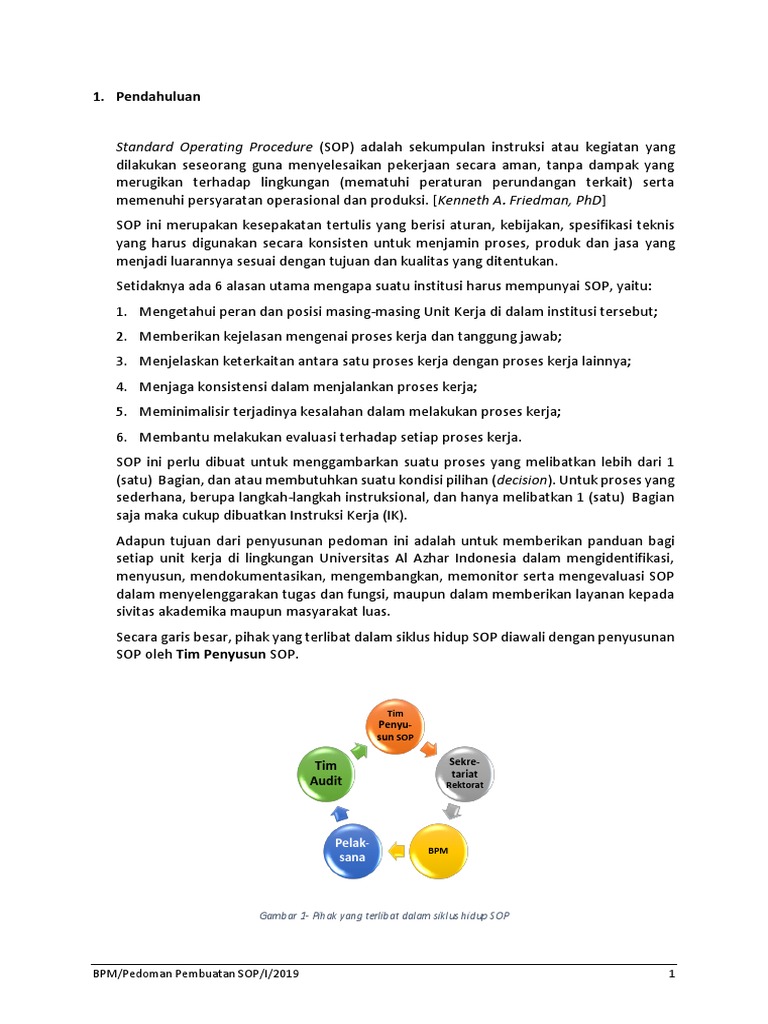 Pedoman Membuat SOP | PDF