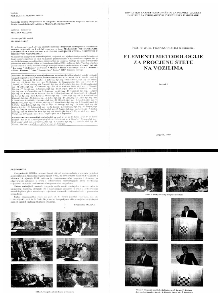 Elementi Metodologije Za Procjenu Stete Na Vozilima - F. Rotim | PDF