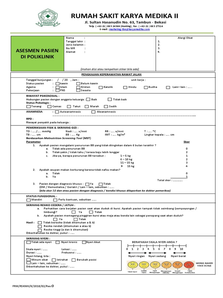 Status Pasien Rawat Jalan RSKM II | PDF