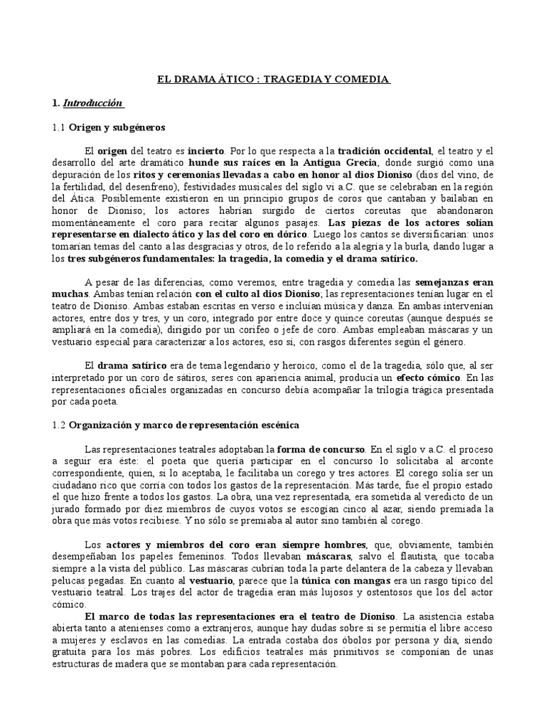 3.el Drama | PDF | Esquilo | Tragedia griega