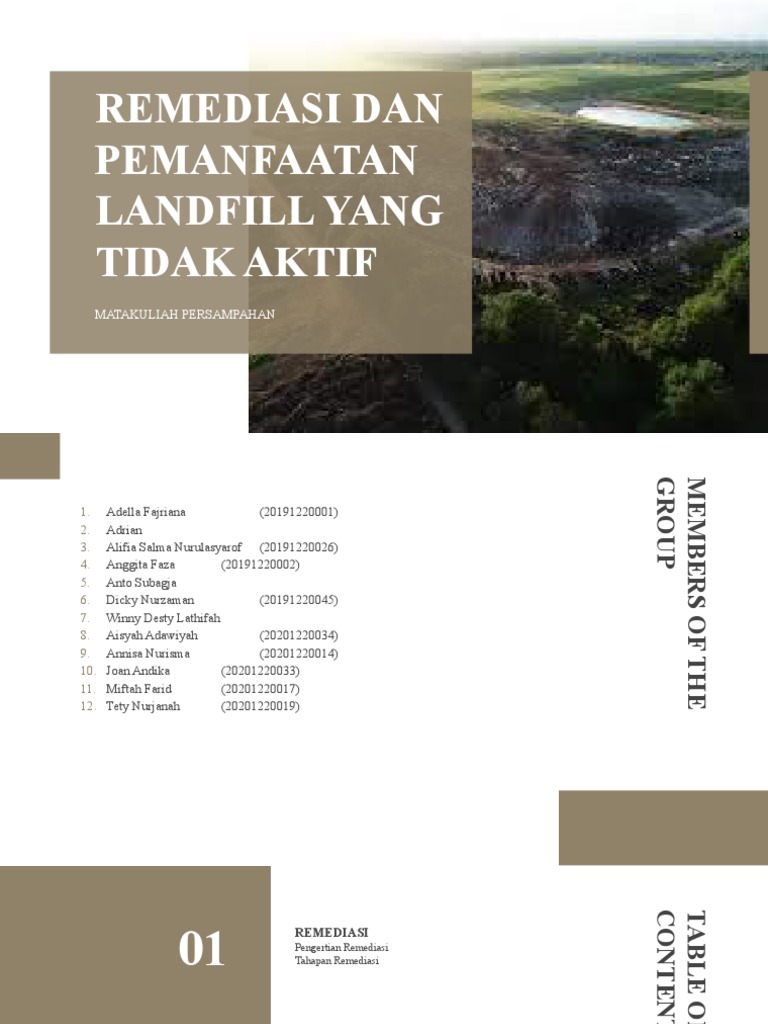 Remediasi Dan Pemanfaatan Landfill Yang Tidak Aktif | PDF