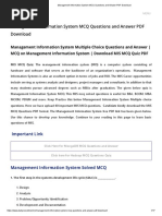 Structure of MIS | PDF | Management Information System | Software