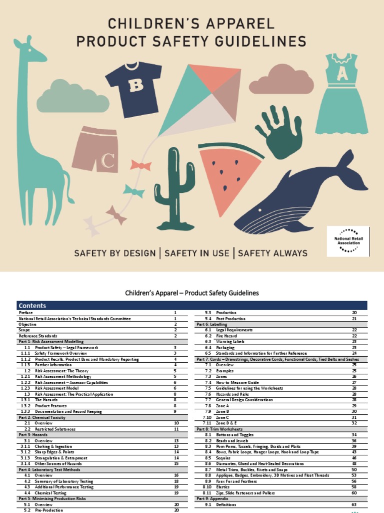 Childrens Apparel Product Safety Guidelines 5-11-20 IND | PDF | Risk ...