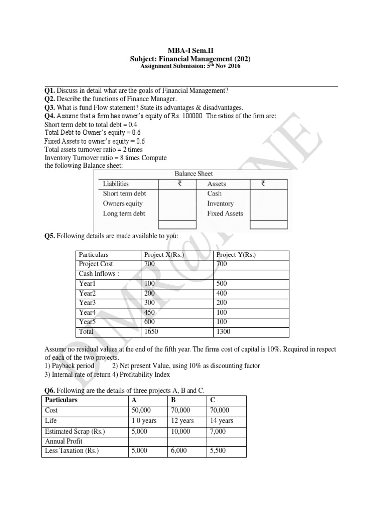 FM-Assignment | PDF | Depreciation | Equity (Finance)