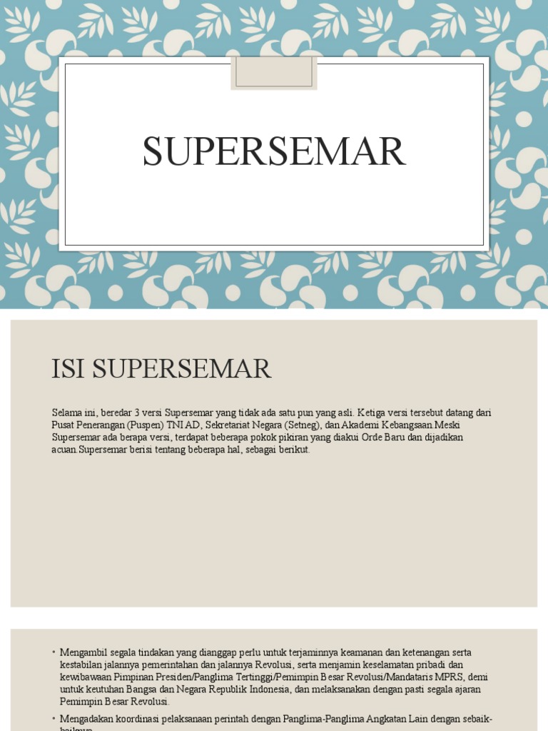 Isi Supersemar | PDF