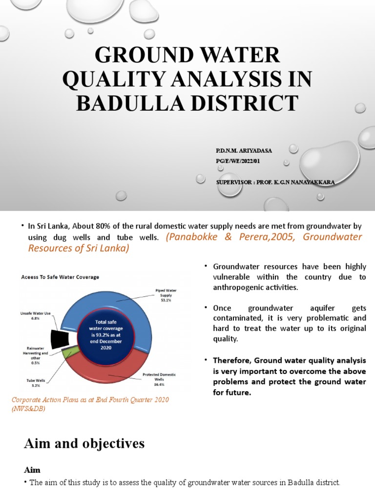 Ground Water Quality Analysis in Badulla District Methodology | PDF ...