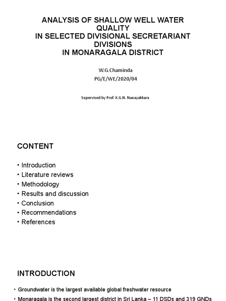 Analysis of Shallow Well Water Quality | PDF | Errors And Residuals | Multicollinearity