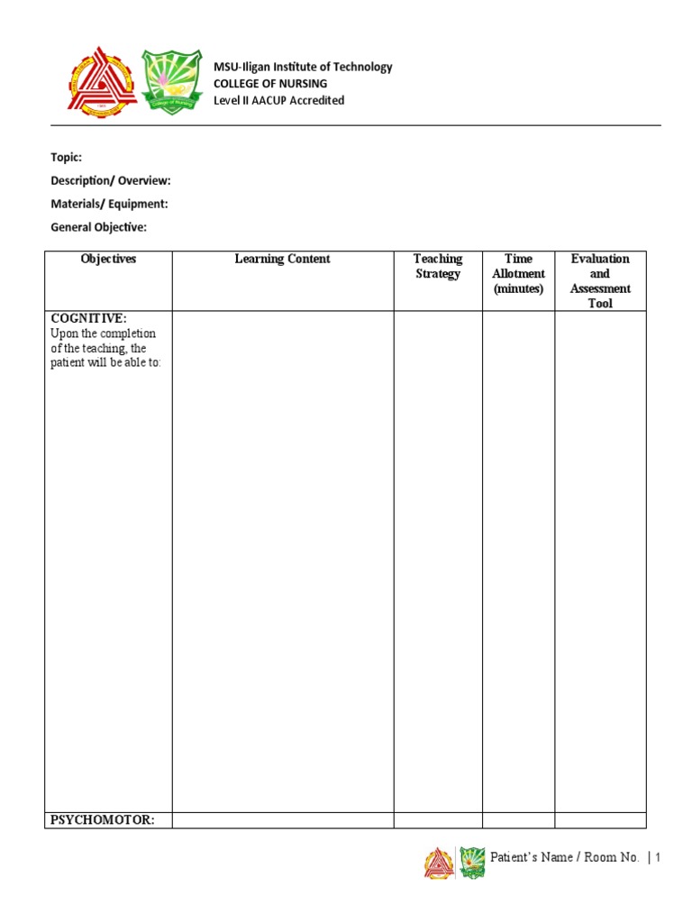 Health Teaching Plan | PDF