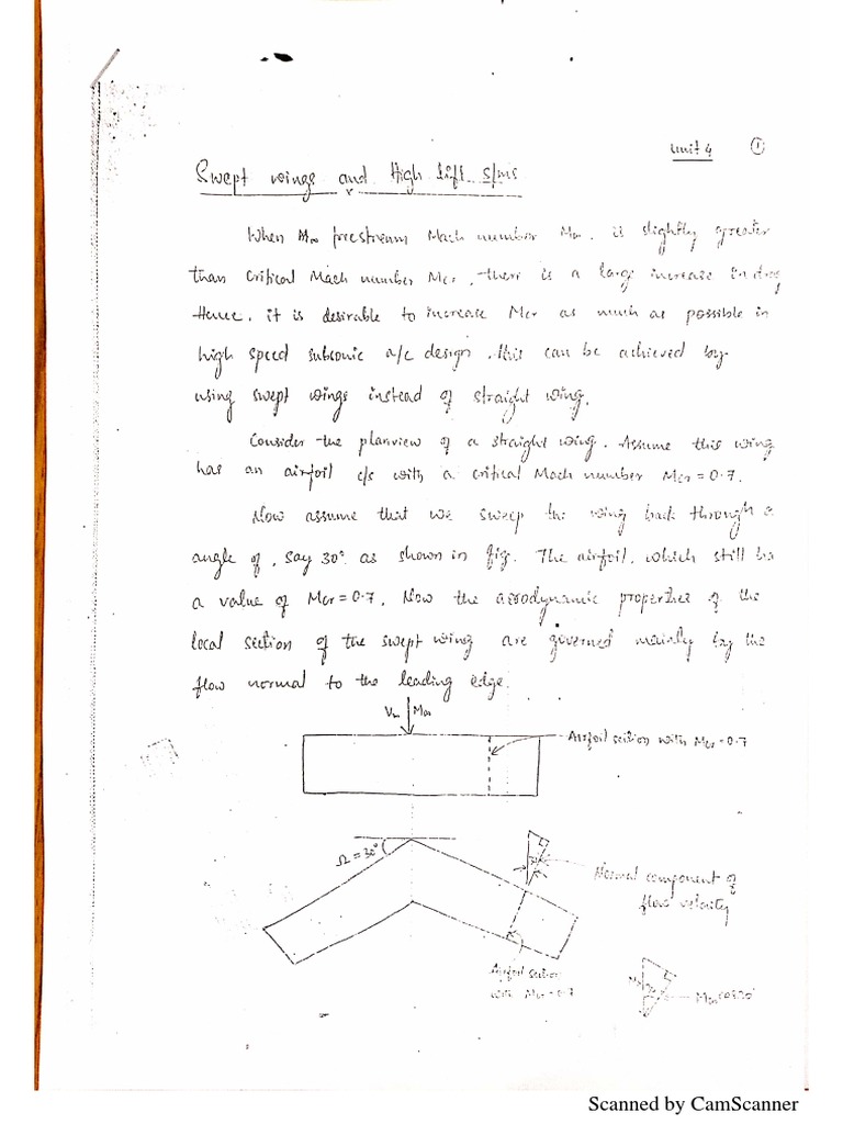 Aerodynamics 2 Unit 4 Lecture Notes | PDF
