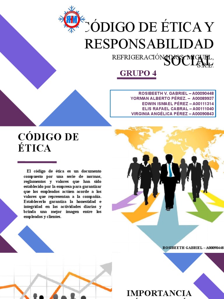 Presentacion Codigo de Etica y Responsabilidad Social | PDF | Responsabilidad social corporativa ...
