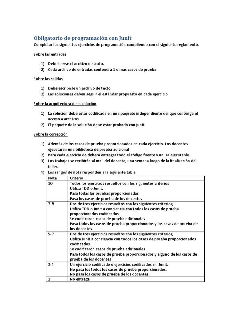 Obligatorio de Programacion Con Junit | PDF