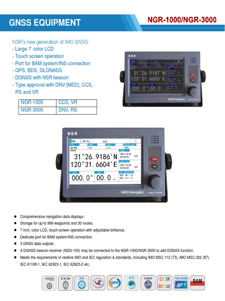 NSR Ngr-1000 Ngr-3000 Gnss Equipment Brochure PDF | PDF | Global Positioning System | Power Supply